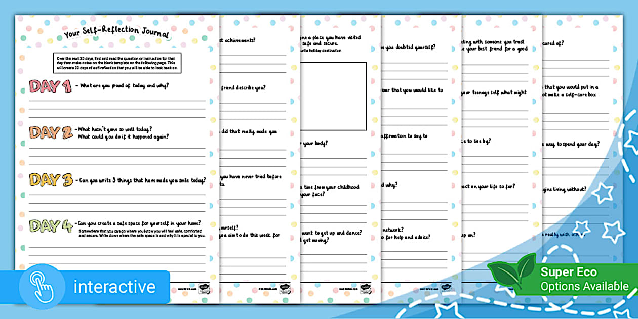 Self-Reflection Activity for Adults for 30 days - Twinkl