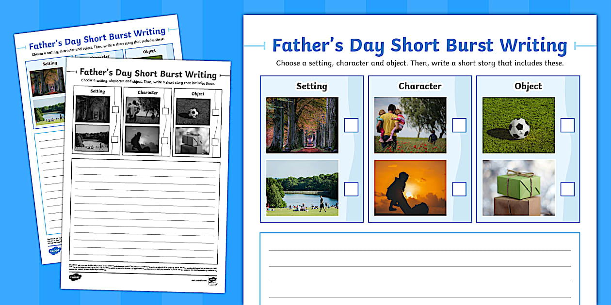 KS2 Father's Day Short Burst Writing Template (teacher made)