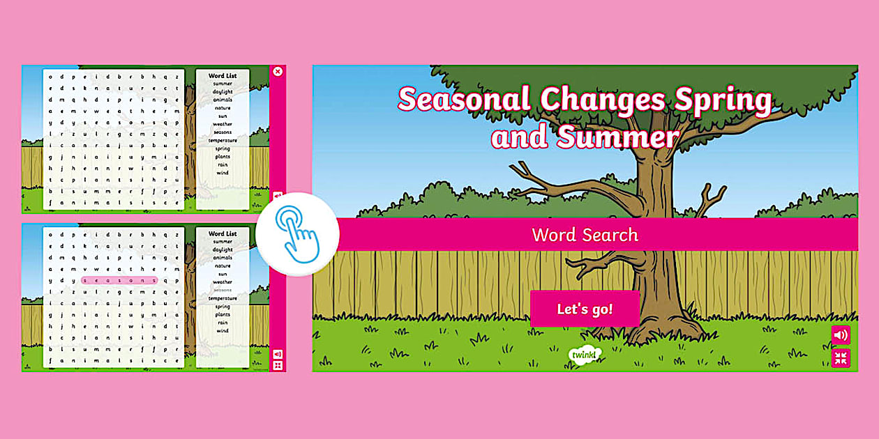 Spring and Summer Word Search (teacher made) - Twinkl