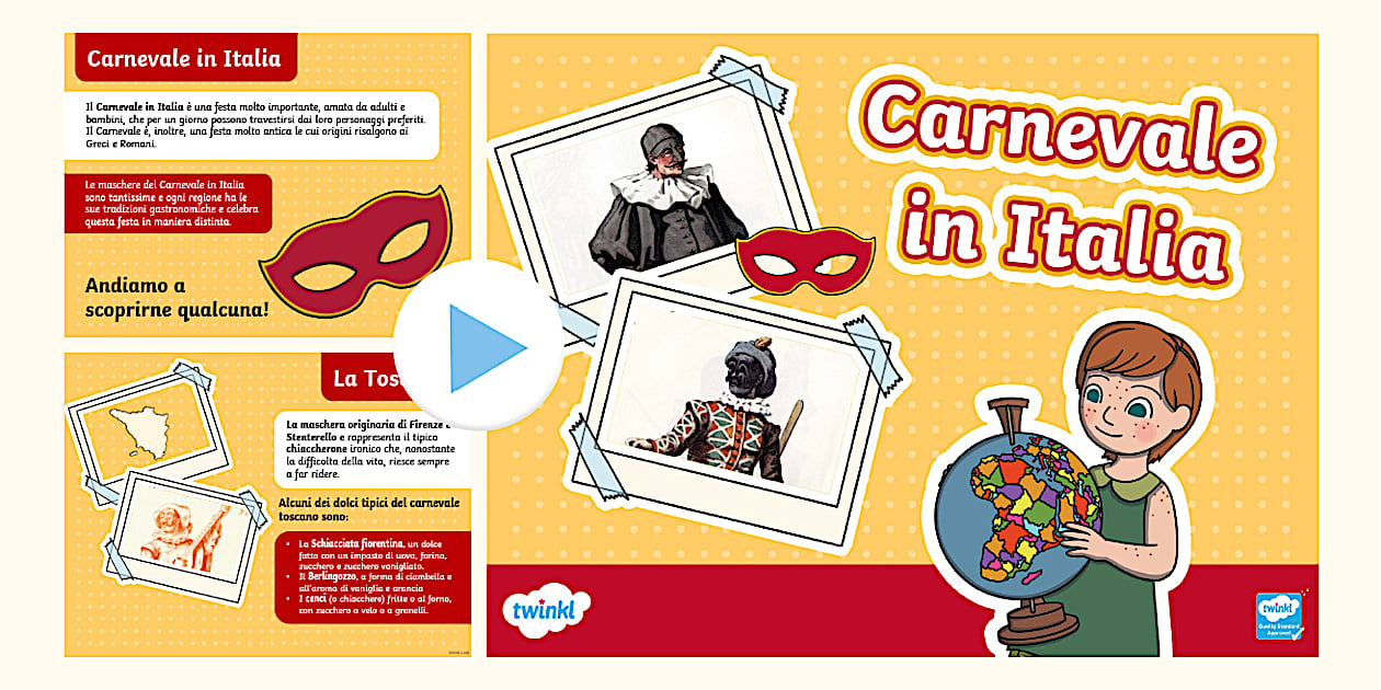 PowerPoint: Tradizioni di Carnevale in Italia (teacher made)
