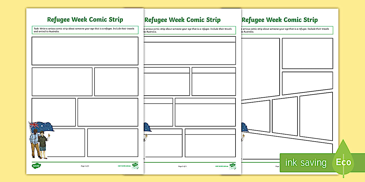 Refugee Week Comic Strip Worksheet