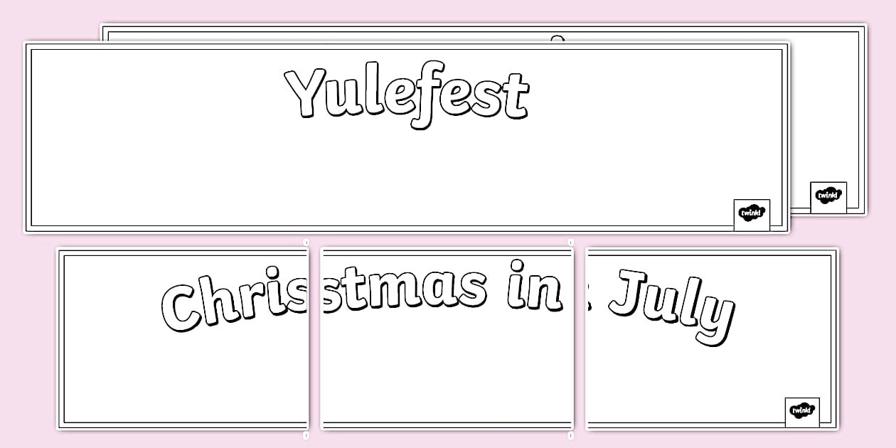 Christmas in July Collaborative Drawing Banner - Twinkl