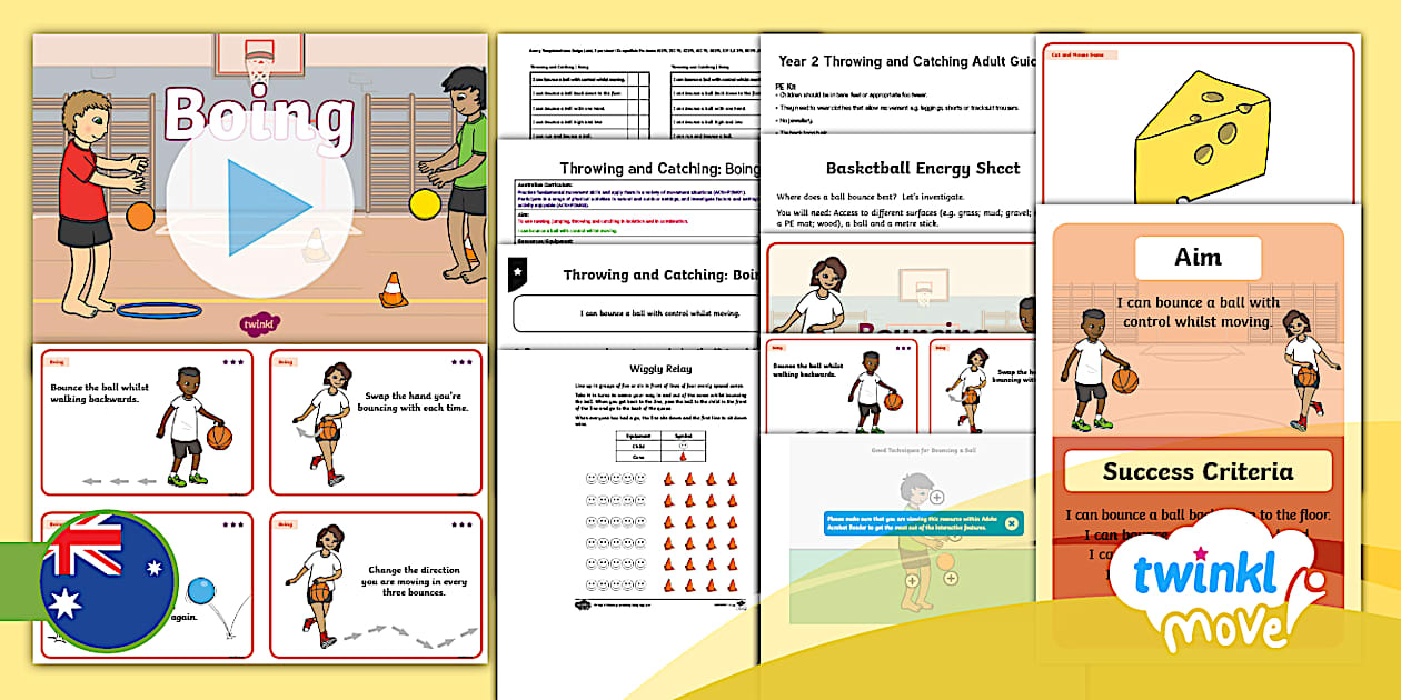 Move PE Year 2 Throwing and Catching Lesson 2: Boing