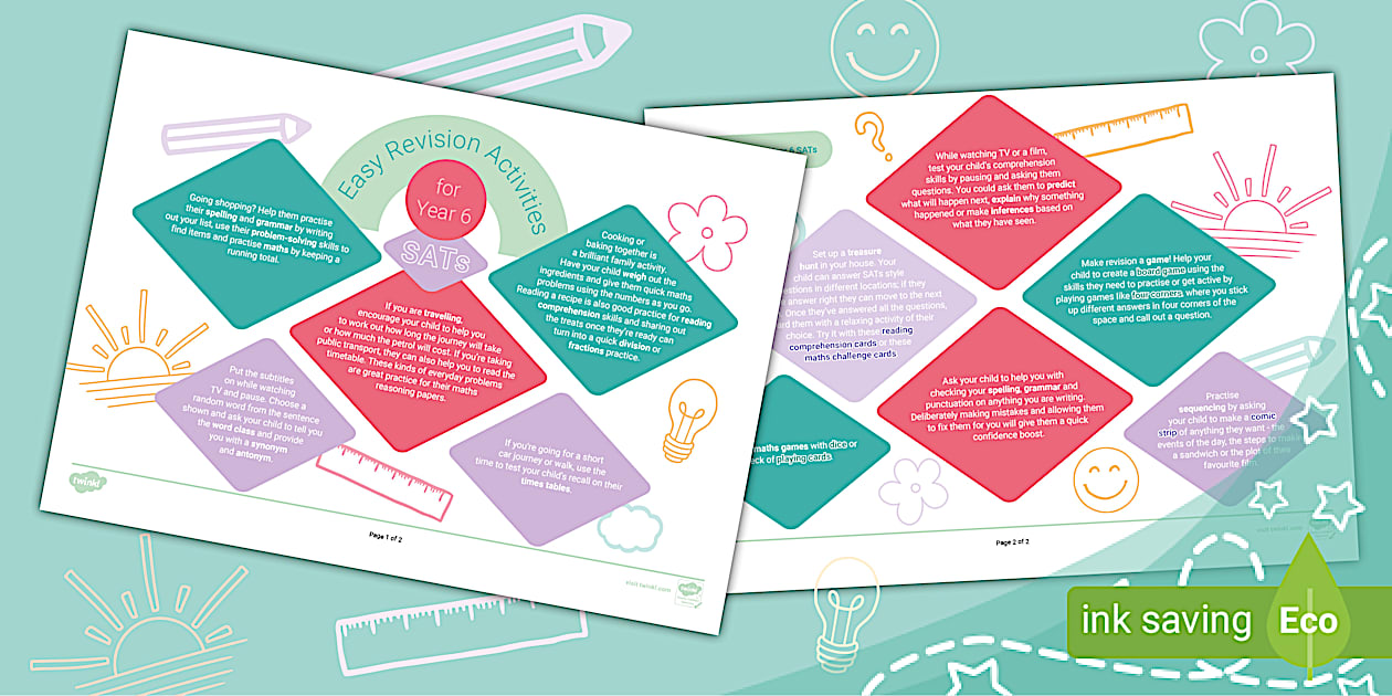Easy Revision Activities for Year 6 SATs (Teacher-Made)