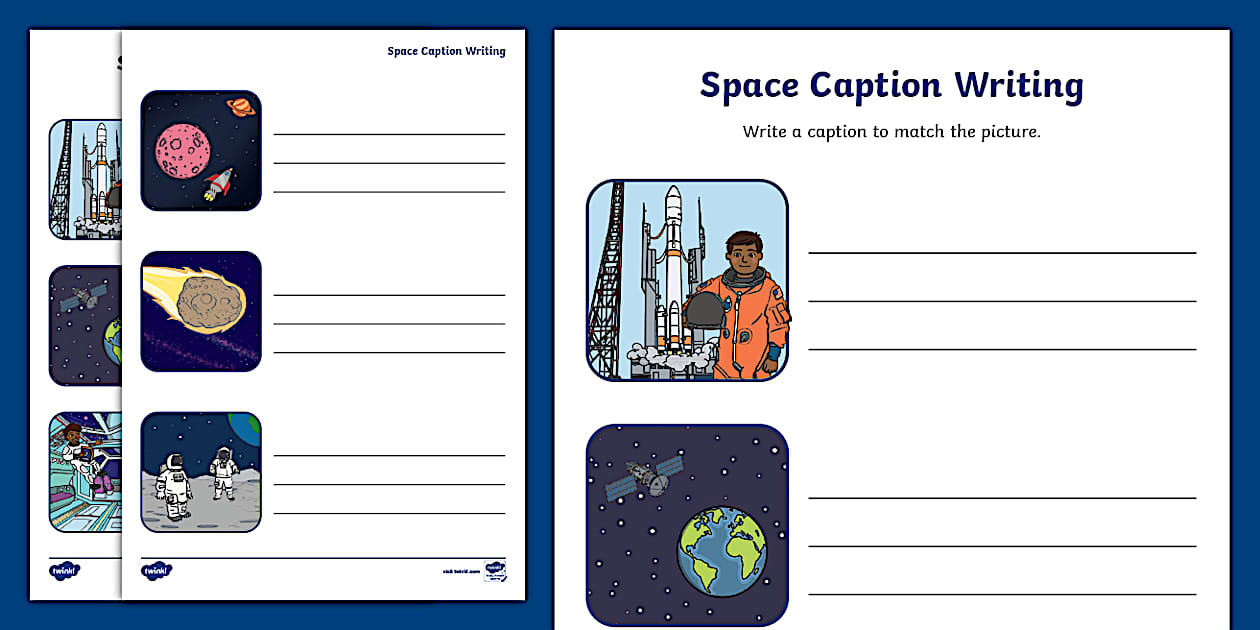 Space Caption Writing Activity | Twinkl (teacher made)