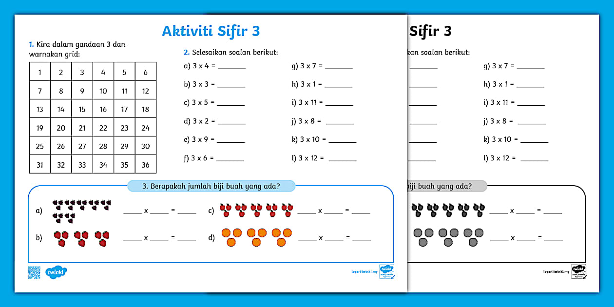 * NEW * Aktiviti Sifir 3 (teacher made) - Twinkl