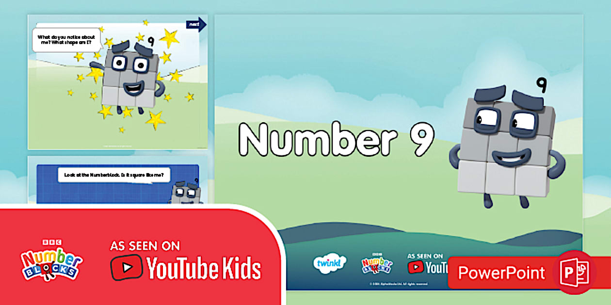 Numberblocks: Number 9 PowerPoint (Teacher-Made) - Twinkl