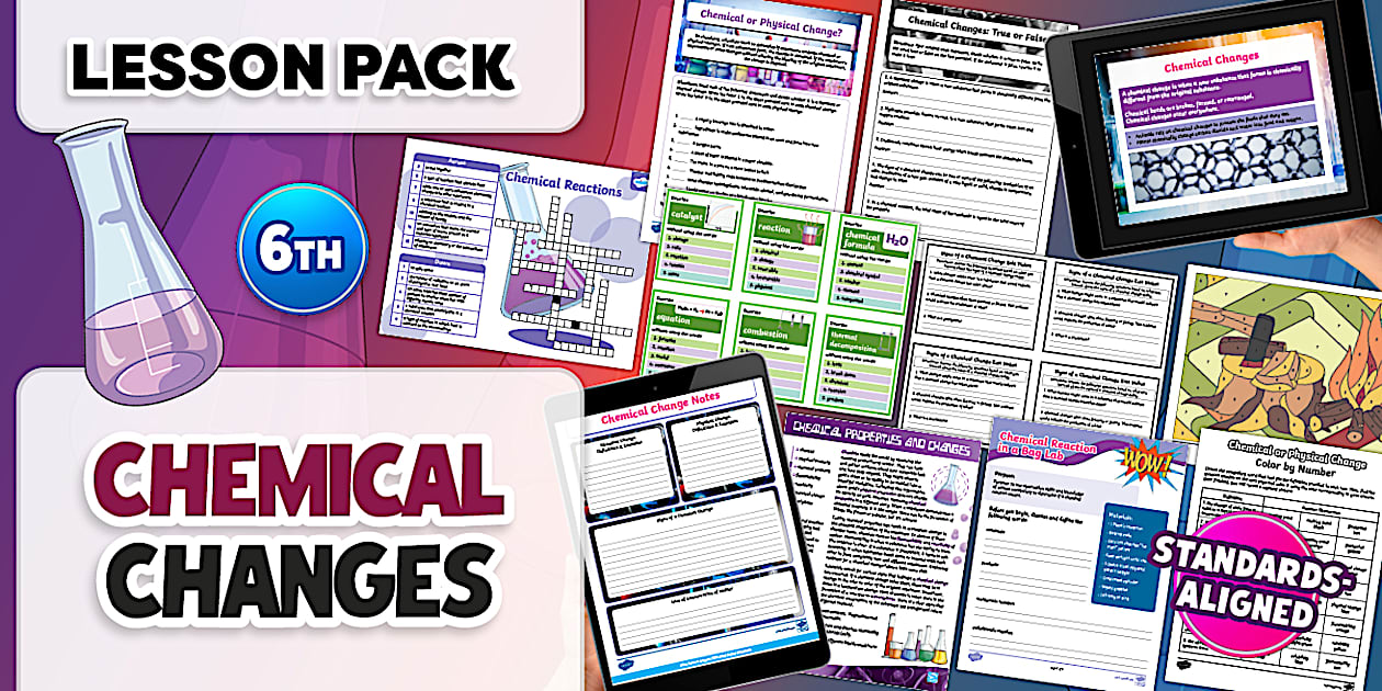 Sixth Grade Chemical Changes Lesson Pack (teacher made)