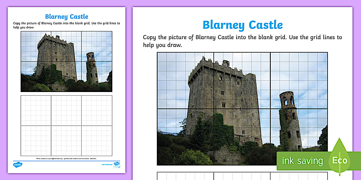 Blarney Castle Art Worksheet / Worksheet - ROI - Twinkl