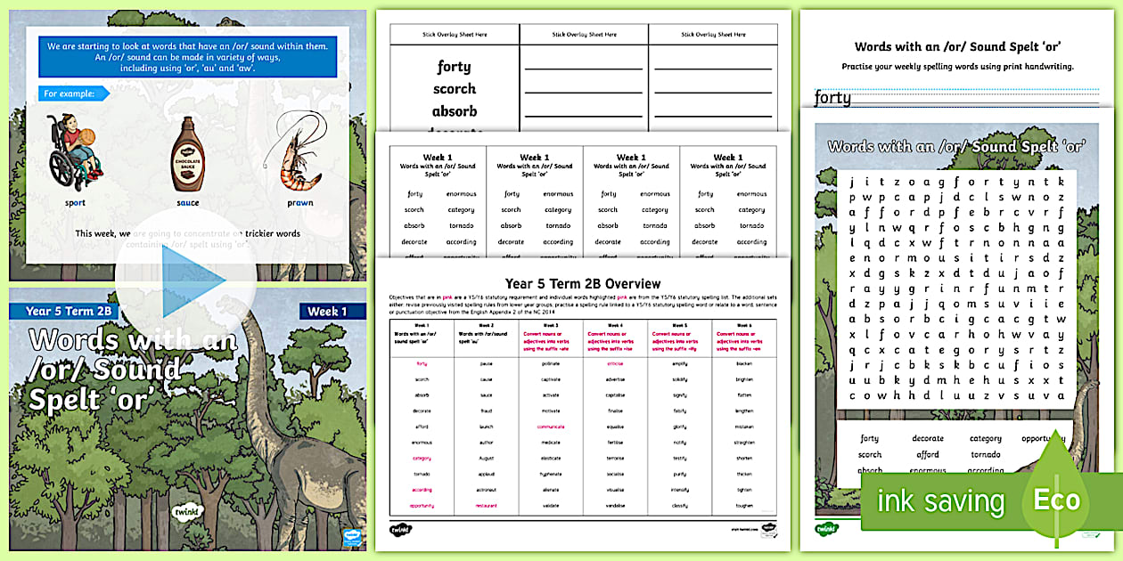 Year 5 Term 2B Week 1 Spelling Pack (teacher made) - Twinkl