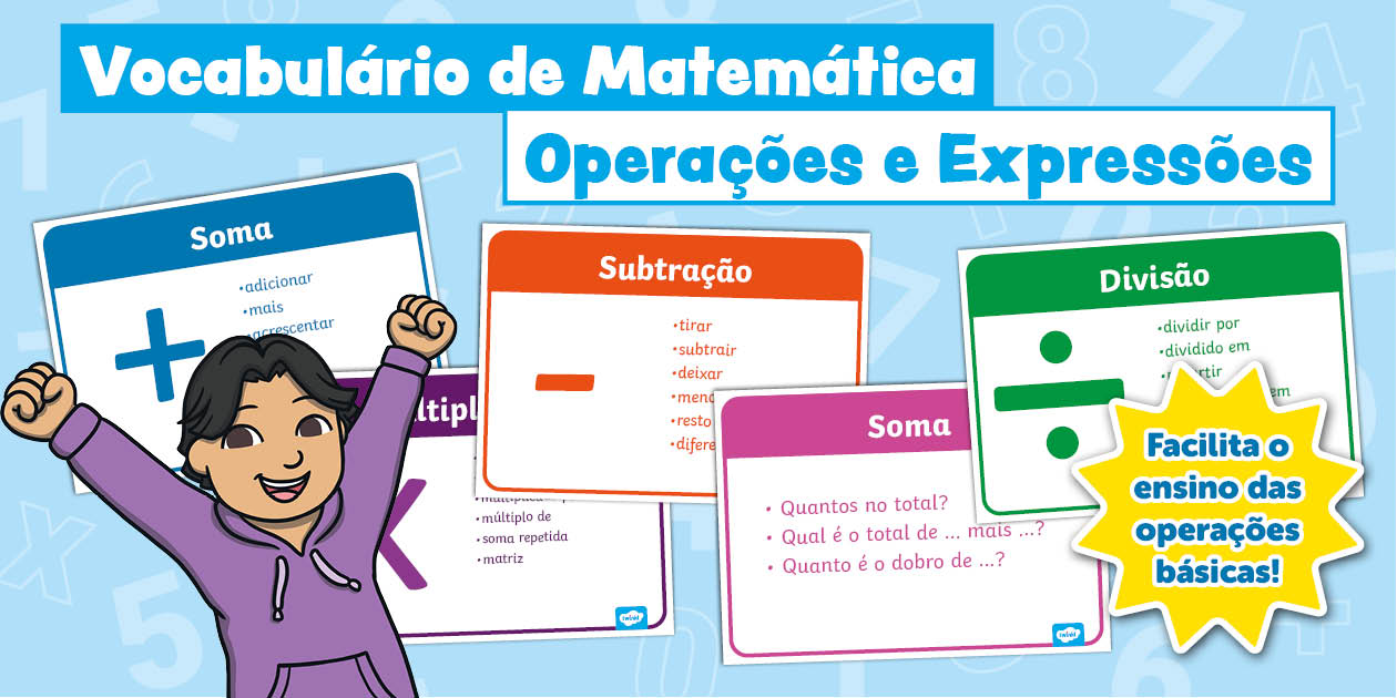 Vocabulário de Matemática: Operações e Expressões