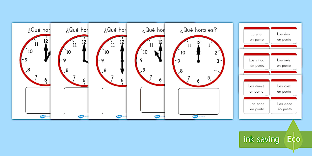Juego: Emparejar la hora - En punto (teacher made) - Twinkl