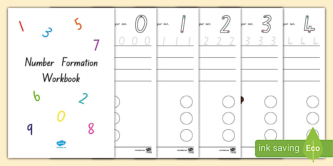 Editable Number Formation (0-20) Workbook (professor feito)