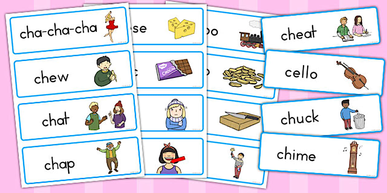 ch Sound Word Cards (teacher made) - Twinkl
