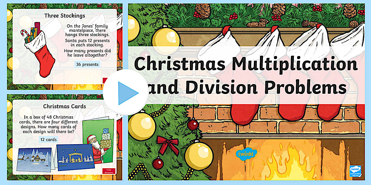 Christmas Multiplication and Division PowerPoint - Twinkl