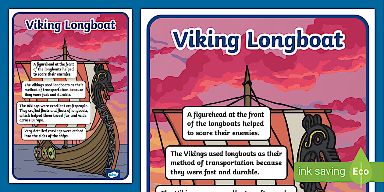 Viking Longboat Display Poster (teacher made) - Twinkl