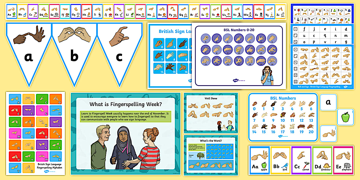 British Sign Language Fingerspelling Resource Pack - Twinkl