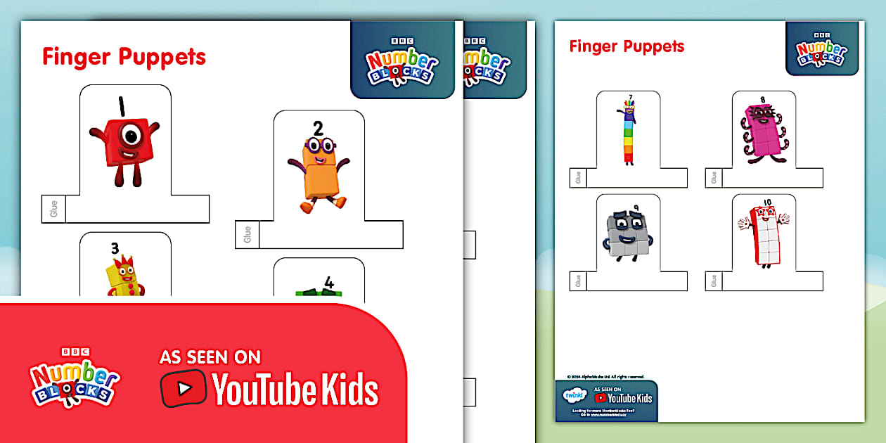 Numberblocks: Finger Puppets (Teacher-Made) - Twinkl