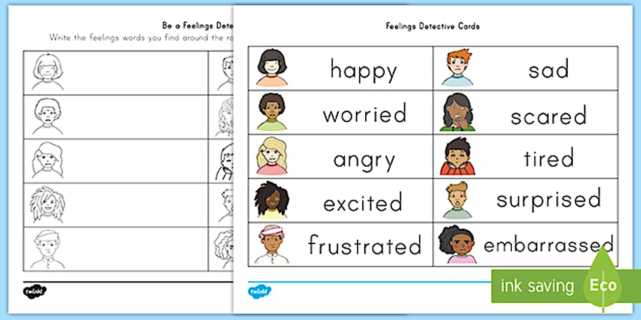 Feelings Read and Write the Room Worksheet (Teacher-Made)