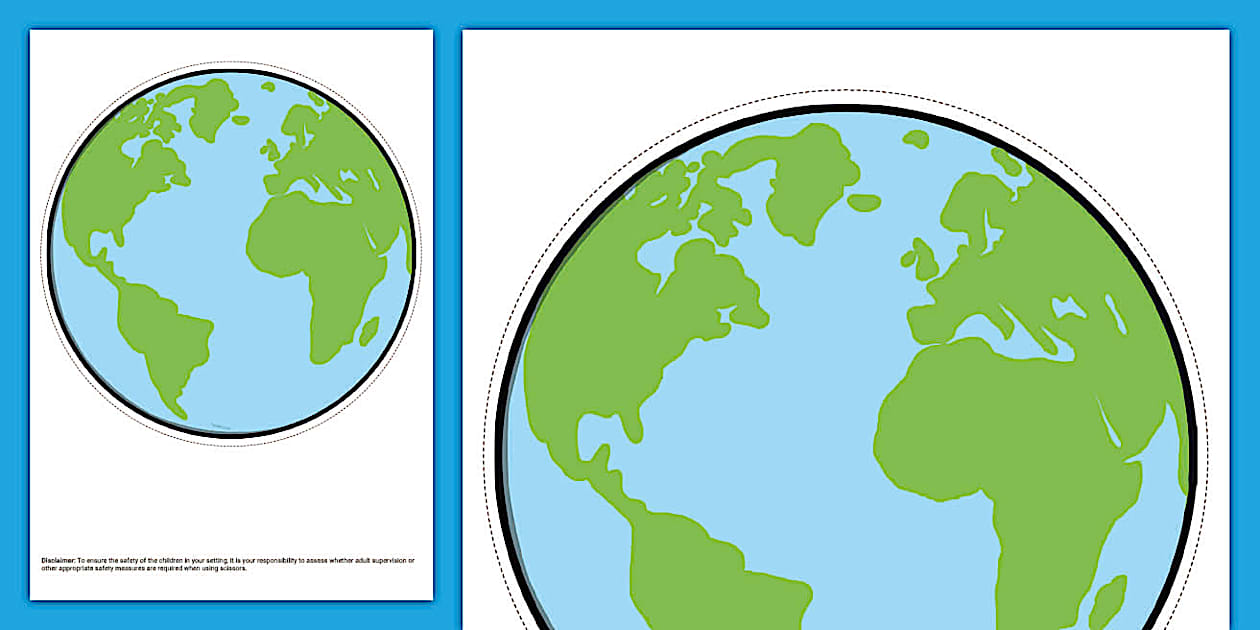 Earth Emoticon Cut-Out (Teacher-Made) - Twinkl