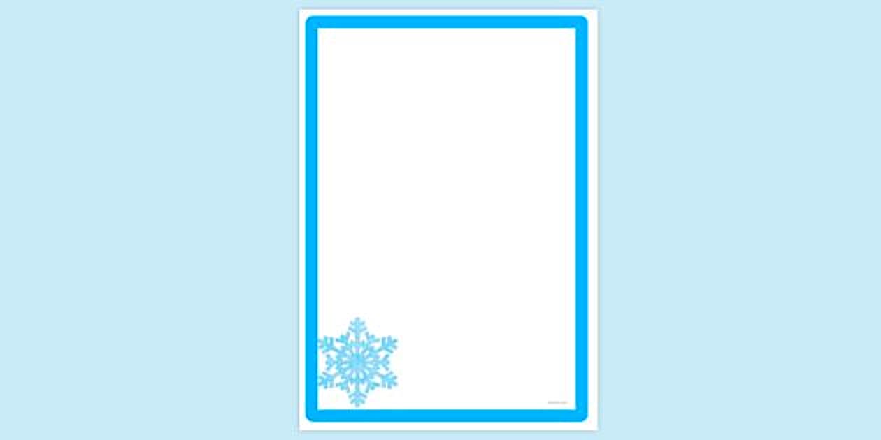 Snowflake Page Border | Page Borders | Twinkl (teacher made)