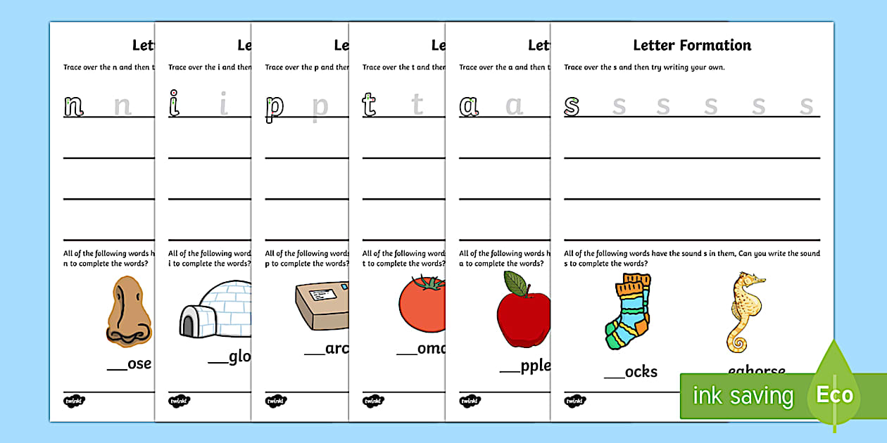 Phase 2 Letter Formation Worksheet / Worksheets - Twinkl