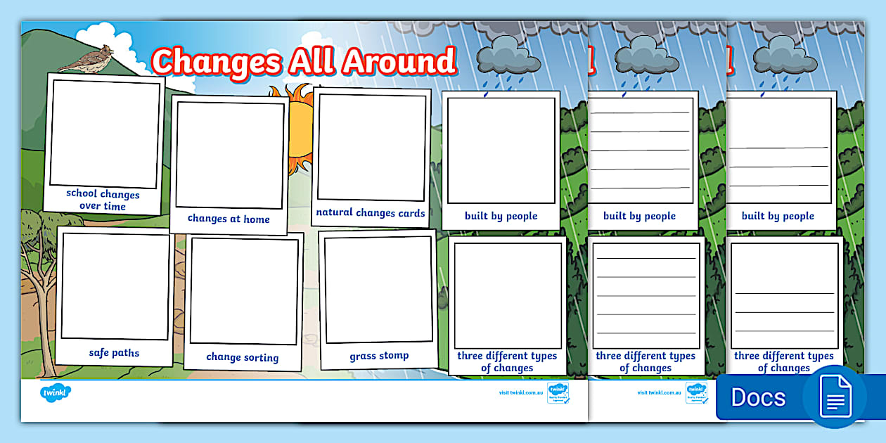 Changes All Around Snapshots (teacher made) - Twinkl