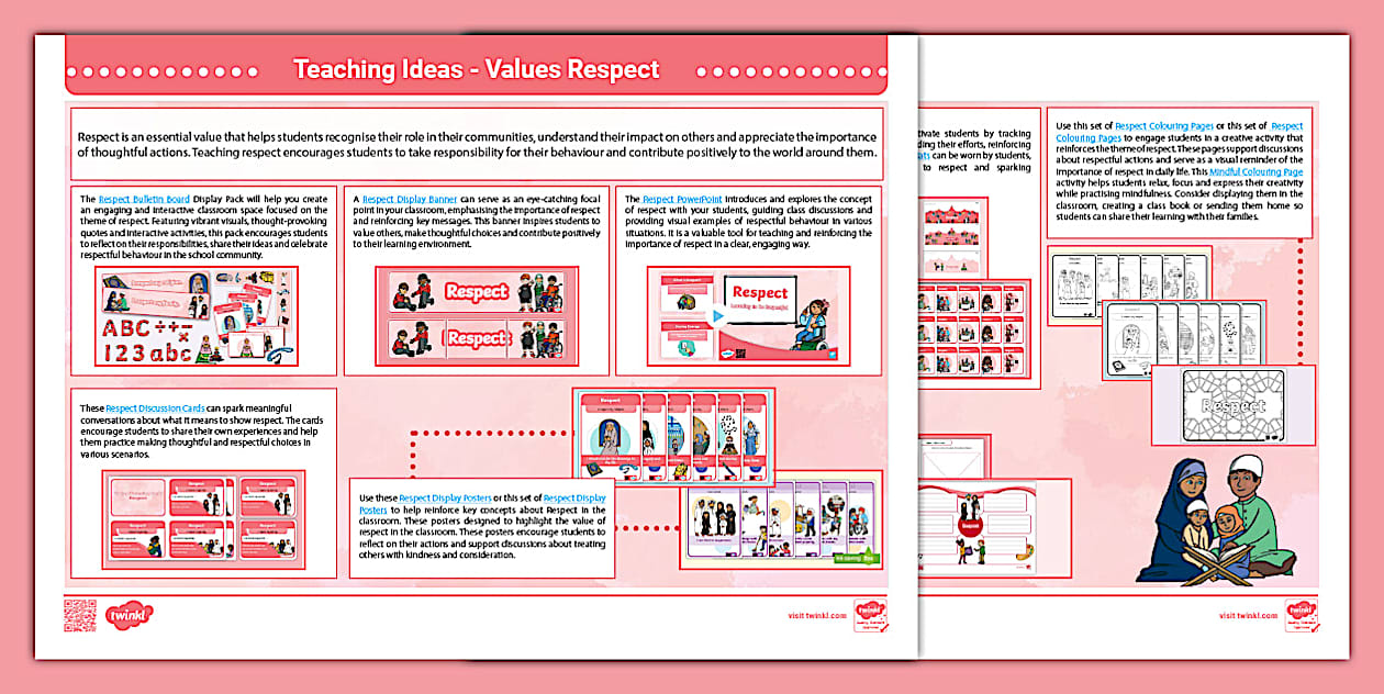 Teaching Ideas - Values - Respect (teacher made) - Twinkl