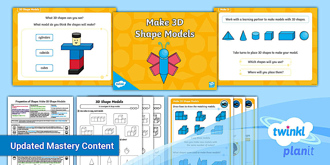 👉 Make Models Using 3D Geometric Shapes | Properties Of Shape