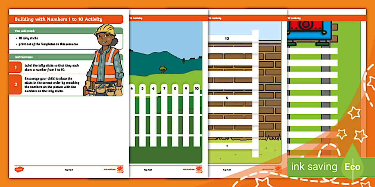 👉 Building with Numbers 1 to 10 Activity - Twinkl