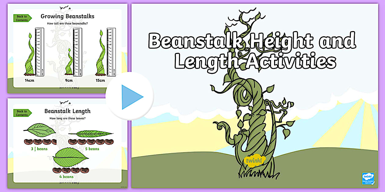 KS1 Beanstalk Height and Length Activity PowerPoint - Twinkl