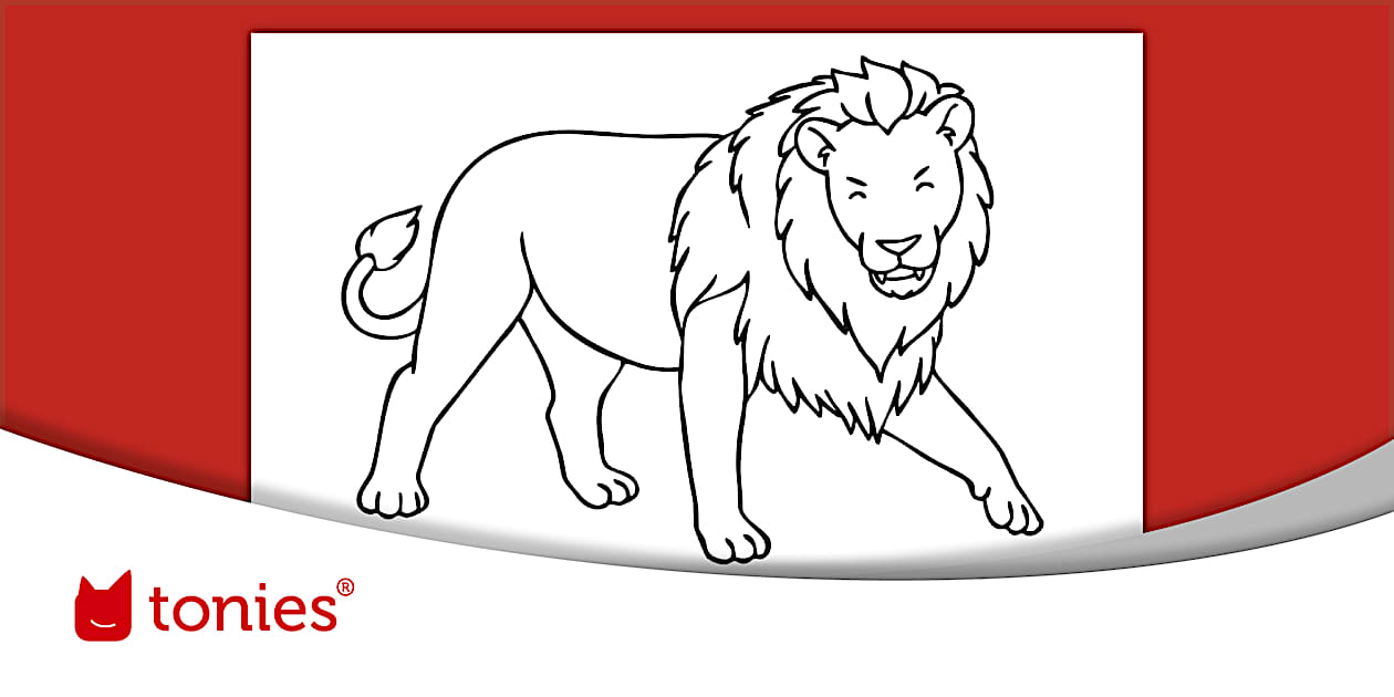 FREE! - Twinkl and Tonies: Prowling Lion Colouring Sheet | Colouring Pages