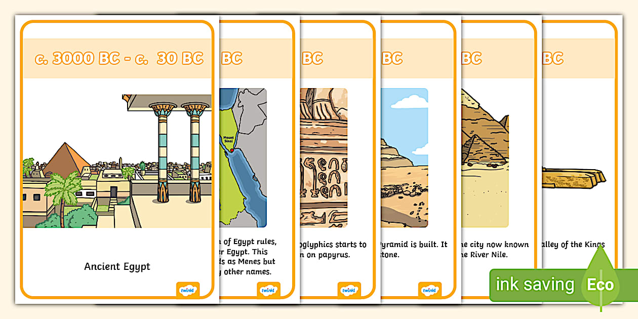 Ancient Egyptian Timeline Display Posters (teacher made)