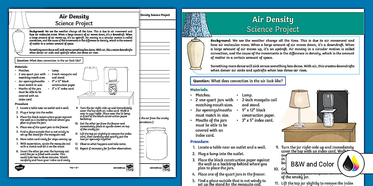 Density of Air Science Project | Twinkl USA (teacher made)