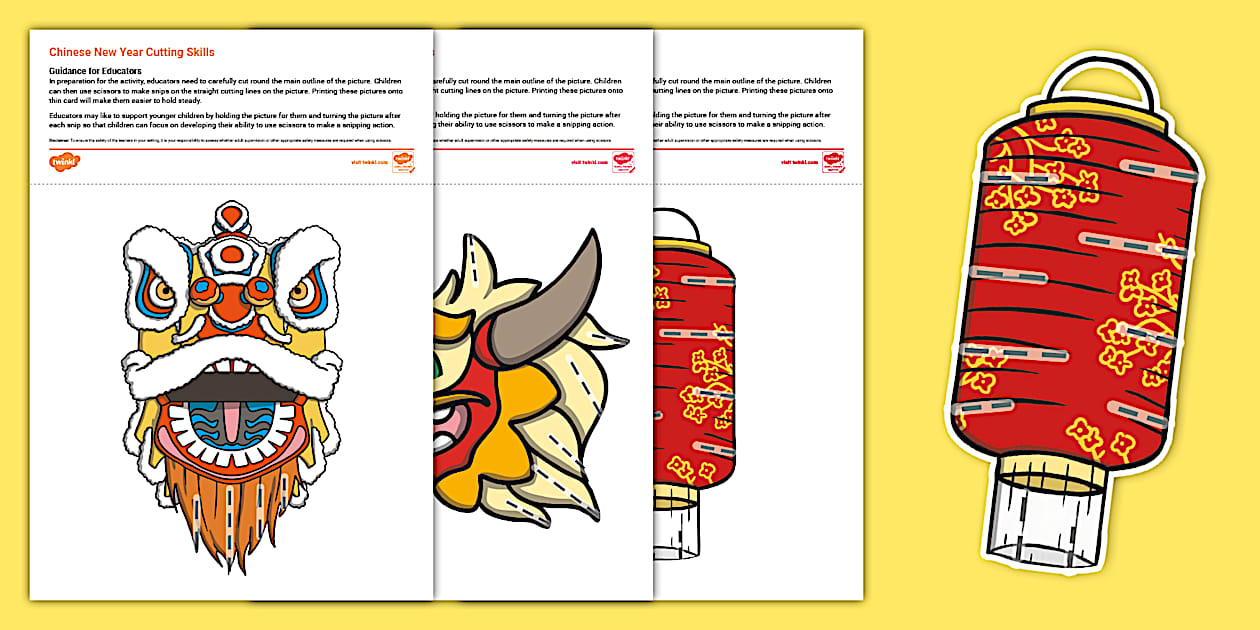 Chinese New Year Simple Cutting Skills Activity Pack