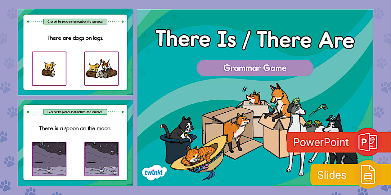 There Is/There Are Grammar PowerPoint & Google Slides Game for 1st-2nd ...
