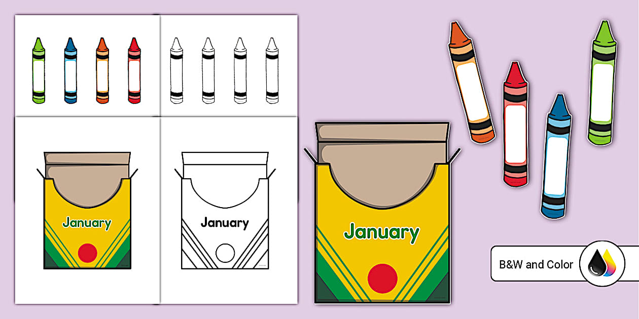 Box of Crayons Class Birthdays Display (teacher made)