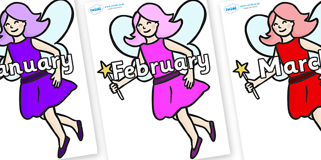 Months of the Year on Fairies (teacher made) - Twinkl