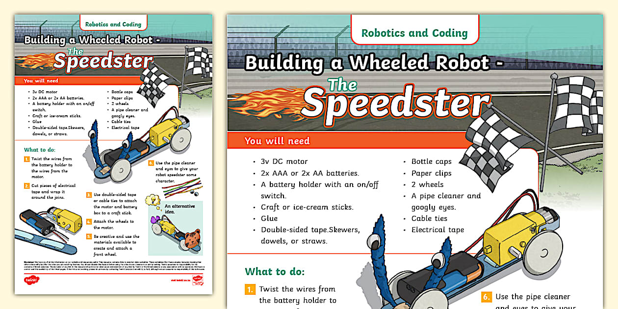 Robotics and Coding - The Speedster (teacher made) - Twinkl Robotics and Coding - The Speedster (teacher made) - Twinkl