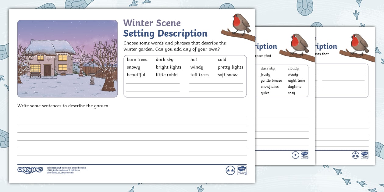 Winter Scene Setting Description Activity - Twinkl