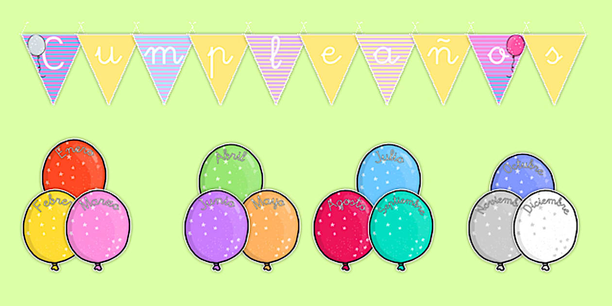 Cumpleaños Balloon Themed Birthday Display Pack Spanish