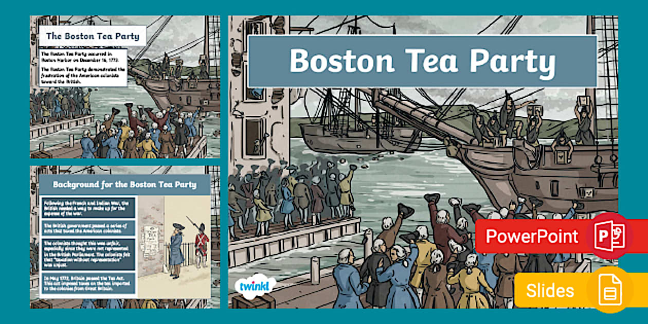 Boston Tea Party PowerPoint & Google Slides for 3rd-5th Grade