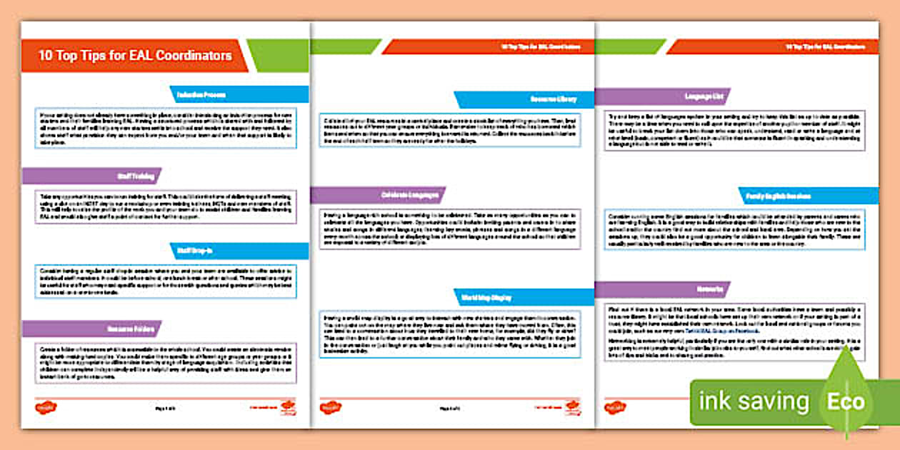 10 Top Tips for EAL Coordinators | EAL | Twinkl Inclusion