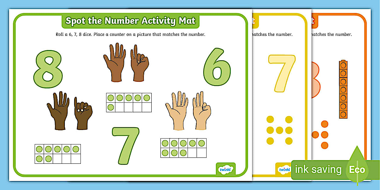 👉 Spot the Number 6, 7, 8 Activity Mats | Twinkl - Twinkl