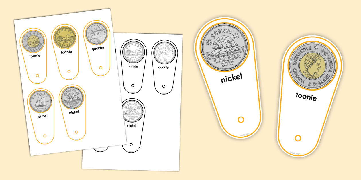 Canadian Coins Number Fans - Twinkl Maths (teacher made)