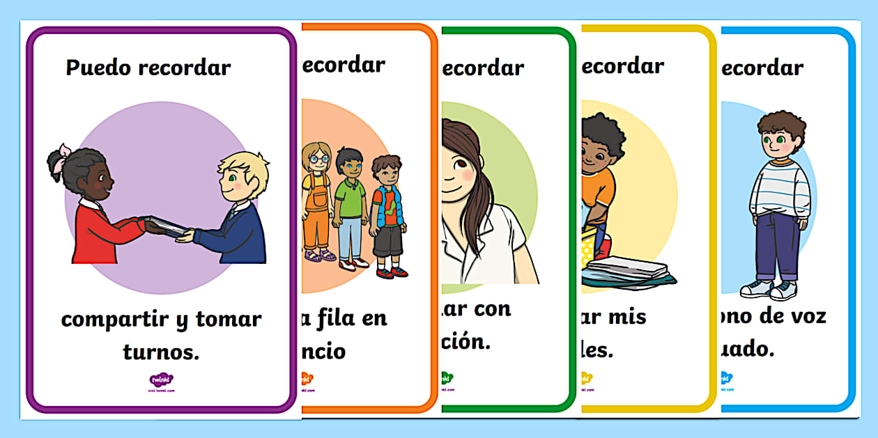 Pósters de buenos modales (teacher made) - Twinkl