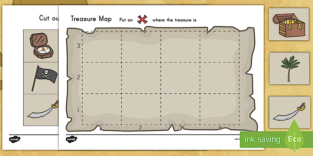 Design A Treasure Map Worksheet | Kindergarten Pirates
