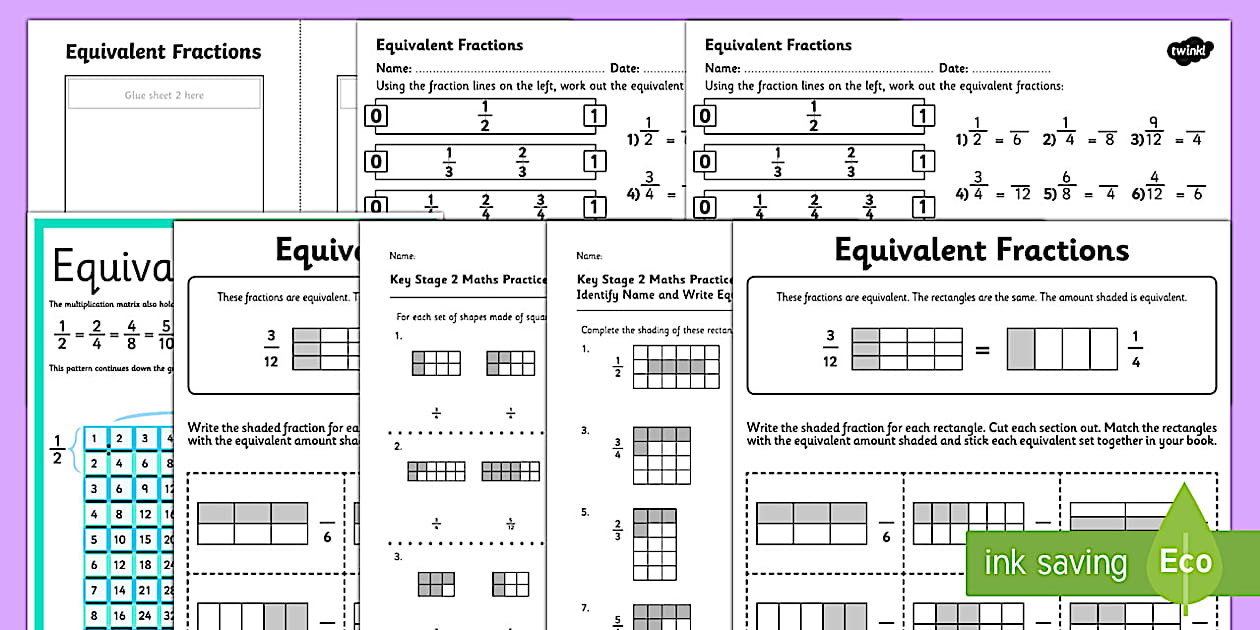 KS2 Equivalent Fractions Resource Pack - Twinkl Maths