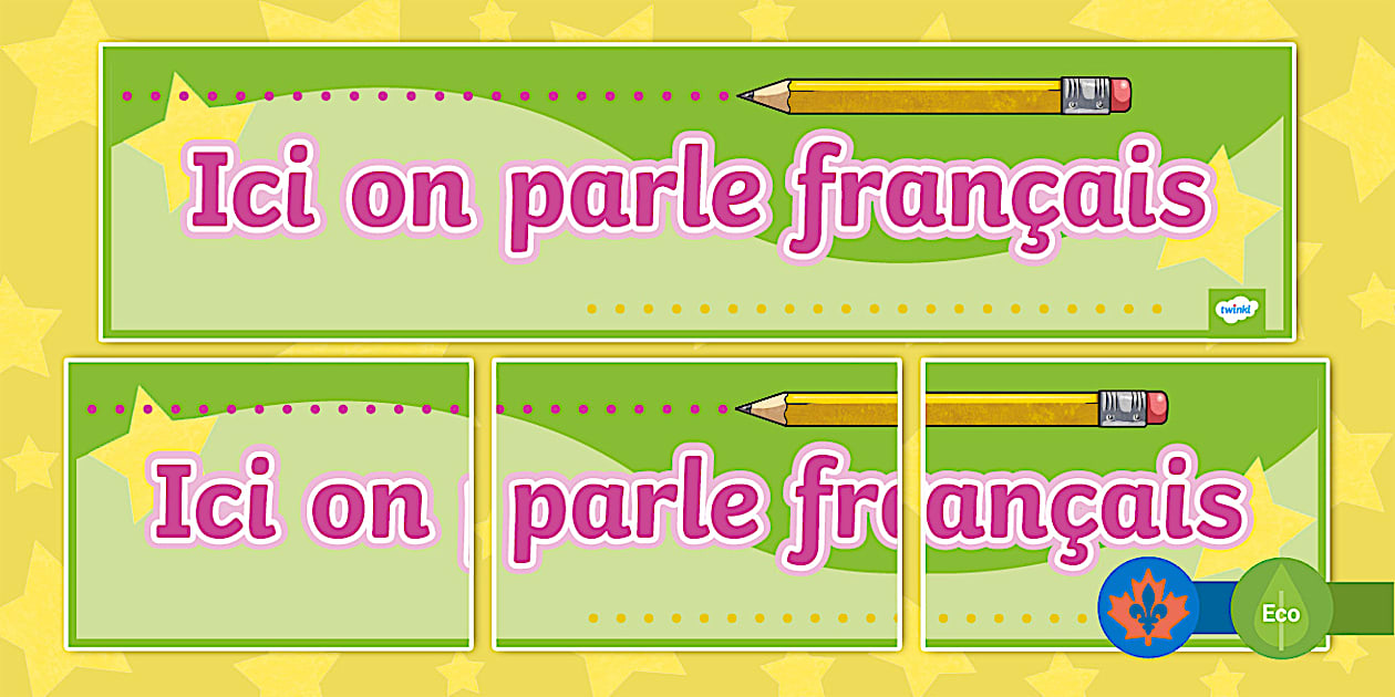 Ici on parle français Display Banner (Teacher-Made)
