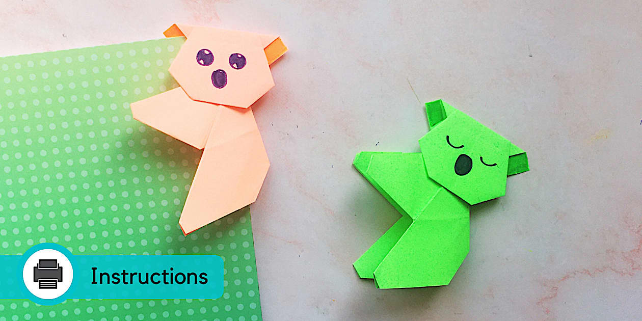 Origami Koala Bookmark Instructions | Origami Instructions